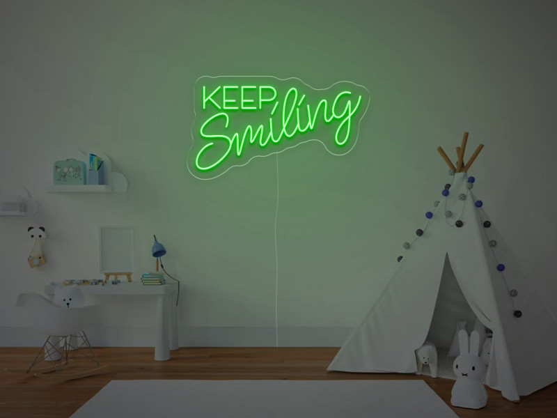 Keep Smiling - Semn Luminos LED Neon cu Telecomanda - artLEDistic.com
